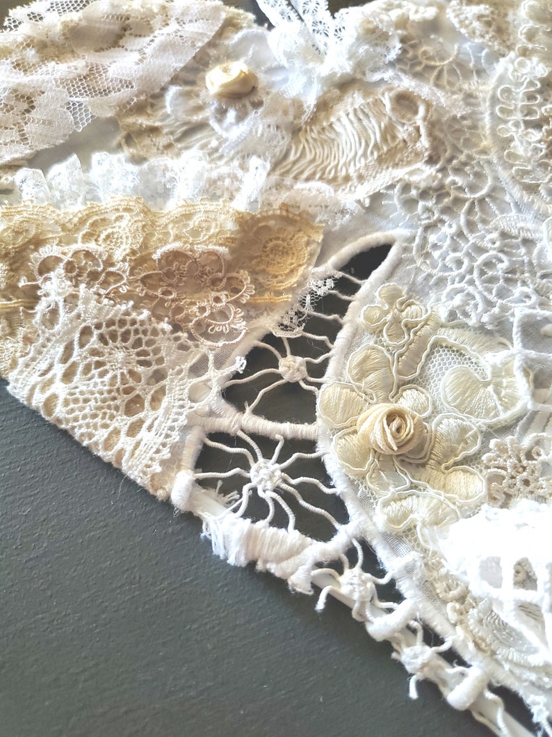 Decorative Lace Snippet Hanging Love Hearts / Wedding Gift/ Valentine's ...