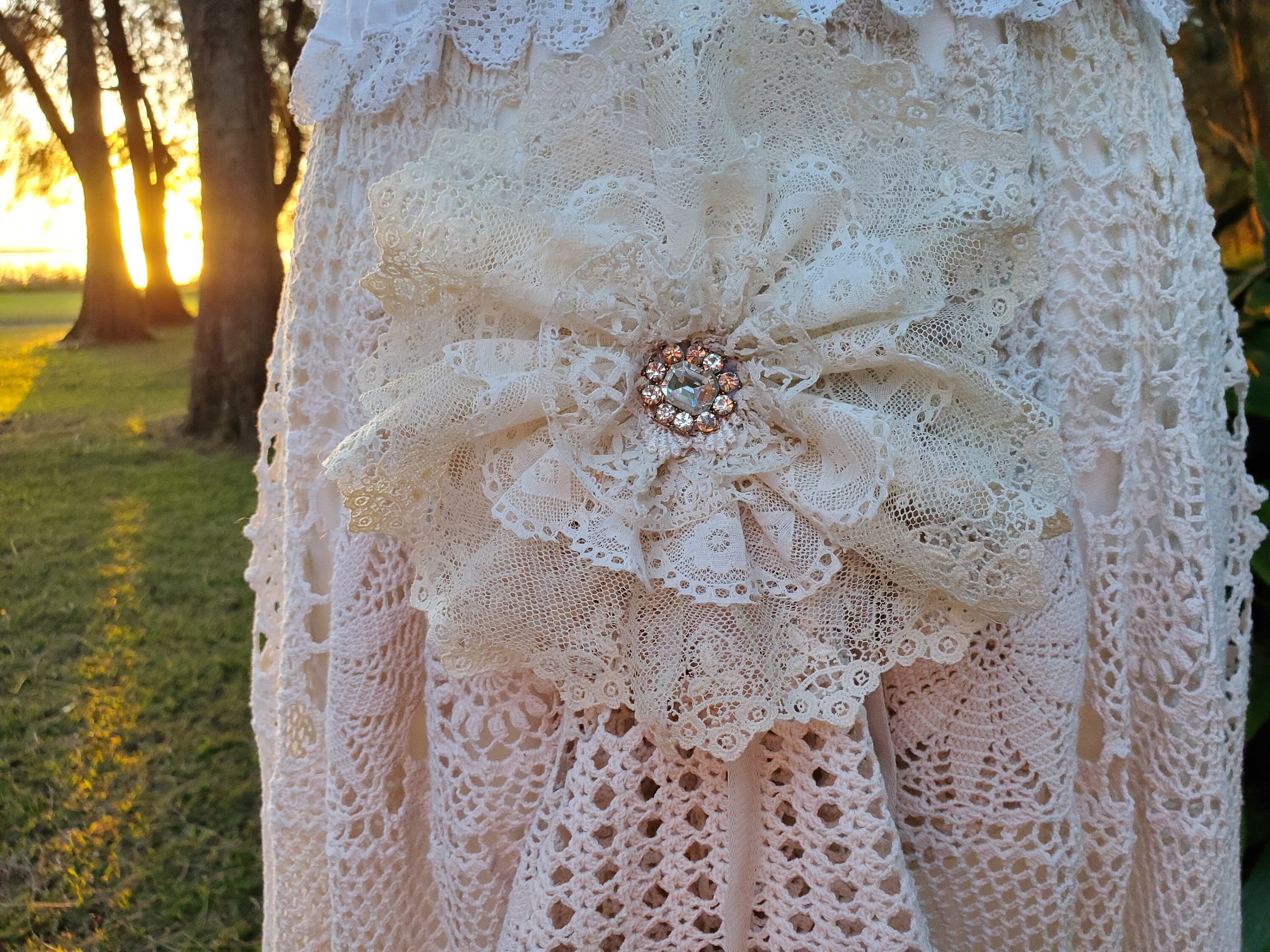 Antique Madeira Lace Gown/alternative Wedding Gown/boho - Etsy