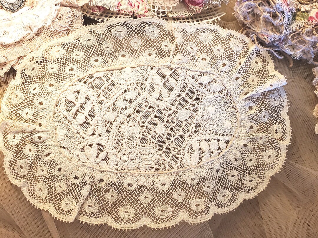 Antique Flanders Lace Doily - Etsy