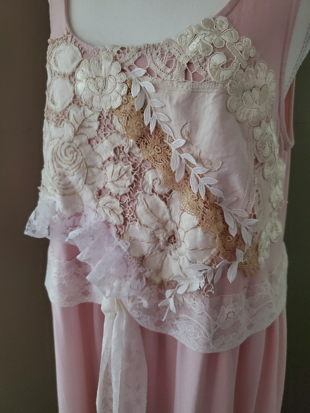 Lace Snippets & Doily Dress/ Doily Dress/ Lace Dress/ Vintage - Etsy