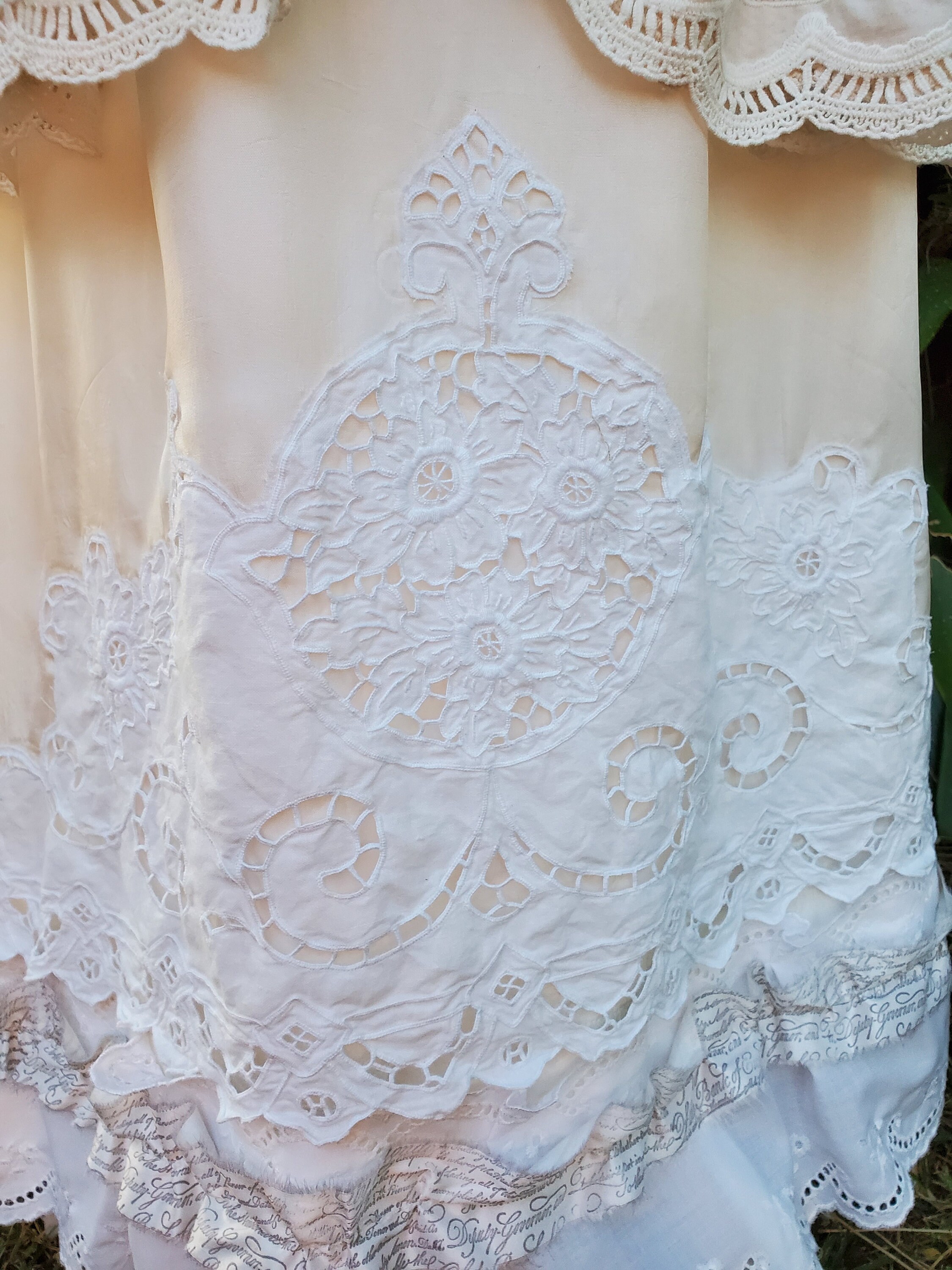 Antique Madeira Lace Gown/alternative Wedding Gown/boho - Etsy