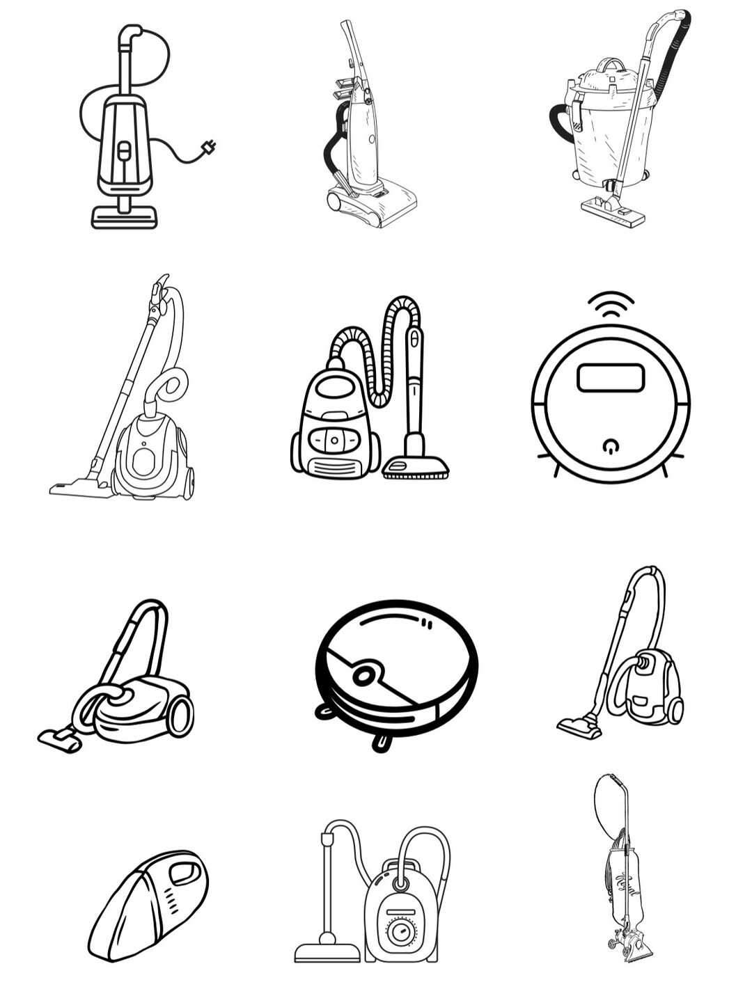 Vacuum Coloring Pages for Kids and Vacuum Enthusiasts 70 - Etsy