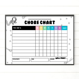 Kids Chore Chart Bundle Summer Vacation Chore Charts Kids Cleaning ...