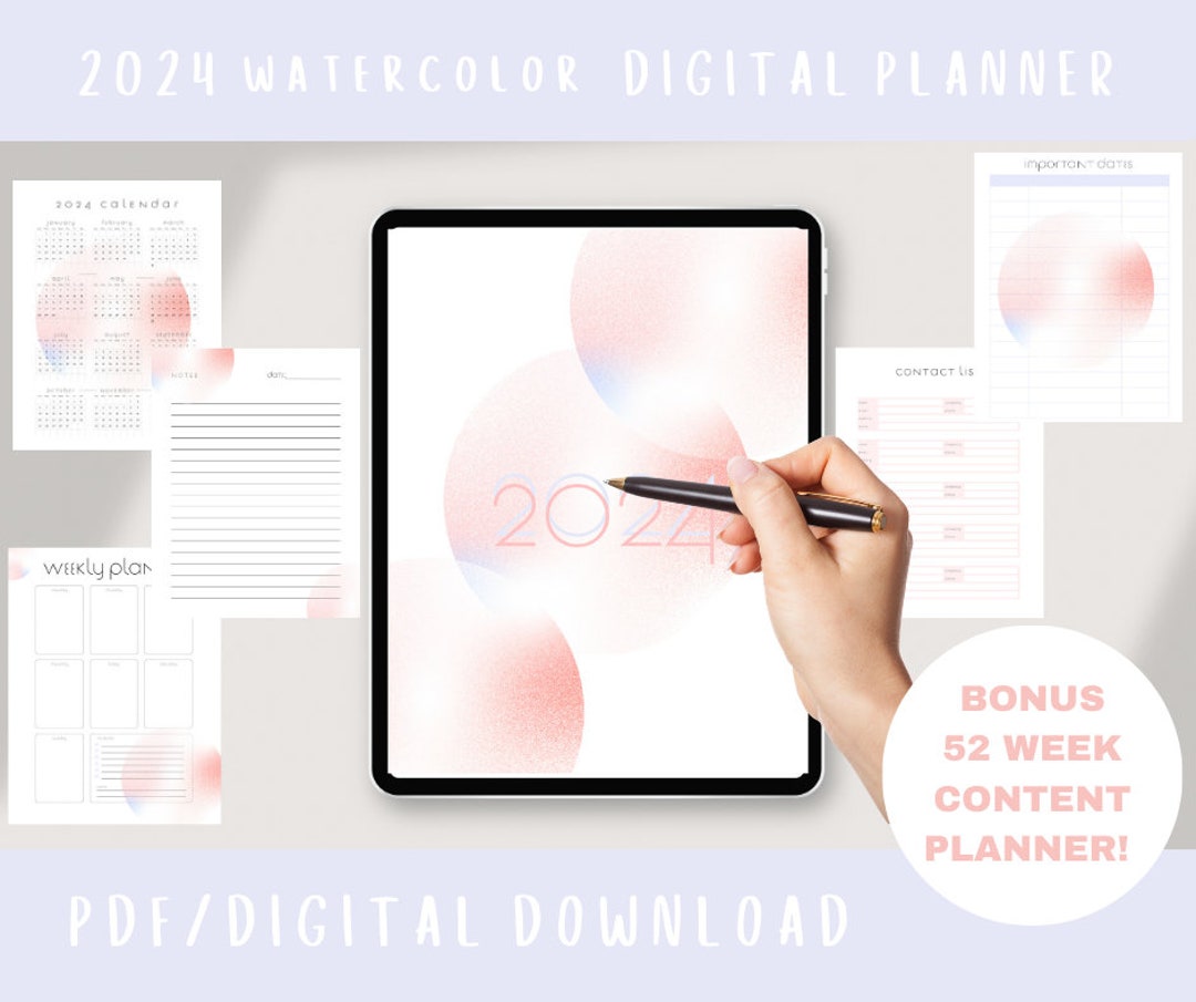 2024 Digital Planner 2024 Goodnotes Planner iPad Planner Daily, Monthly ...