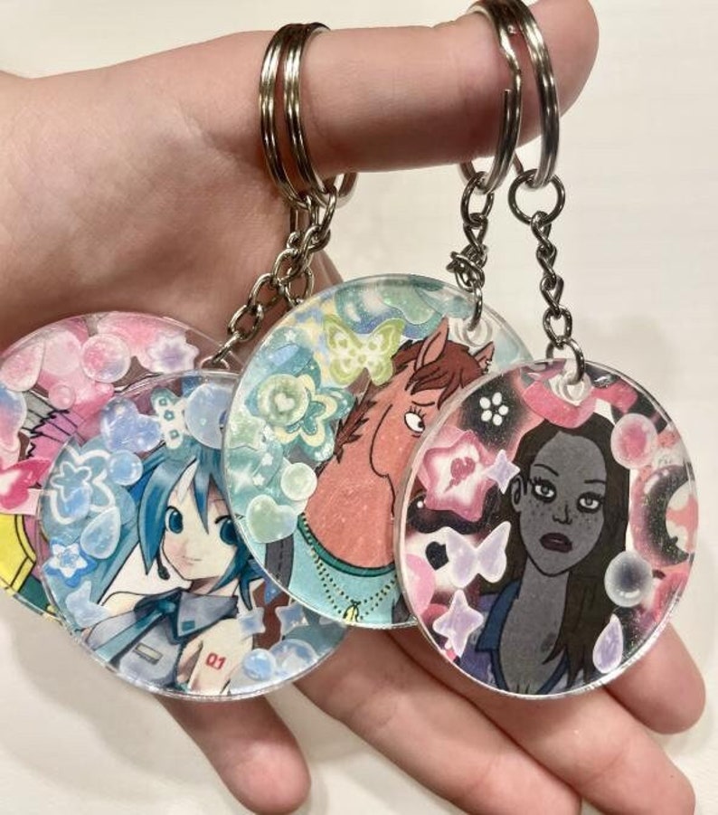 Customizable Character Acrylic Keychains - Etsy
