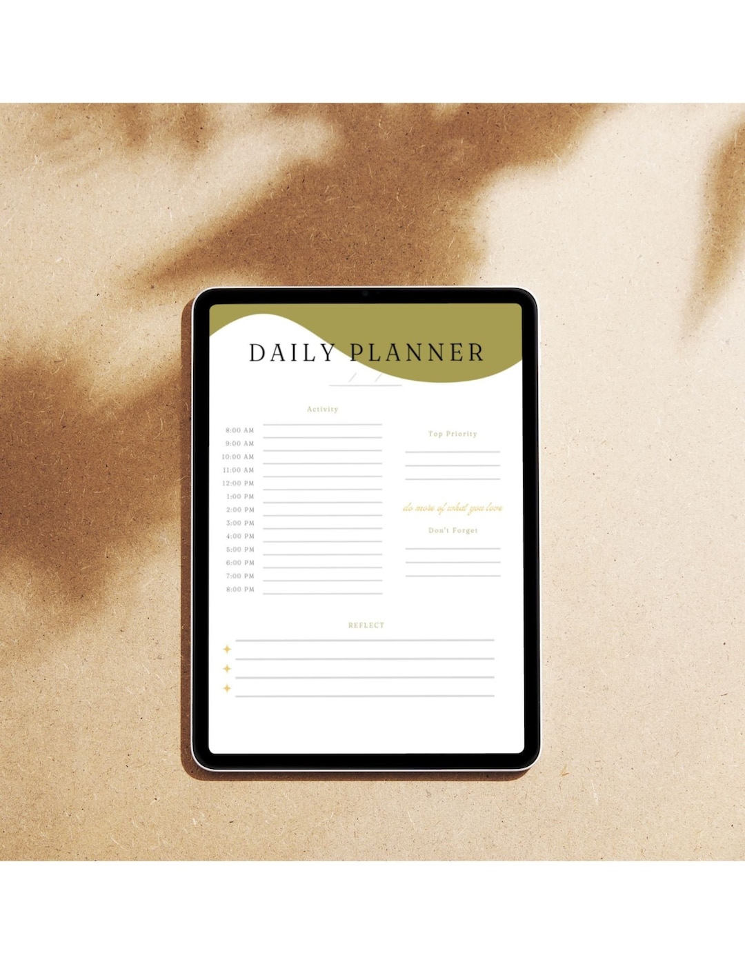 Digital Minimalist Daily Planner | Abstract Art iPad Planner ...