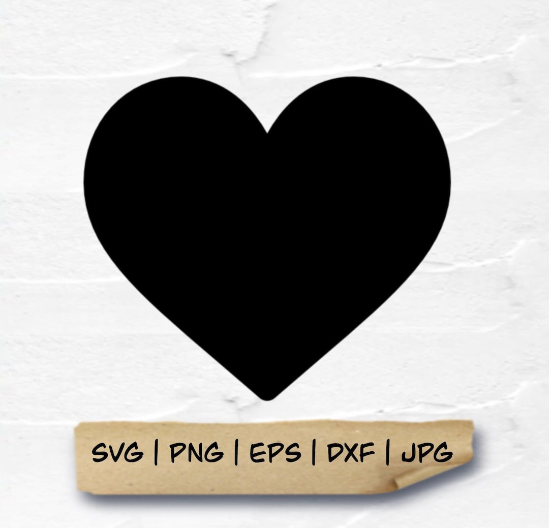 Heart Svg Black Heart Svg Heart Cricut Svg Heart Silhouette Svg Heart ...