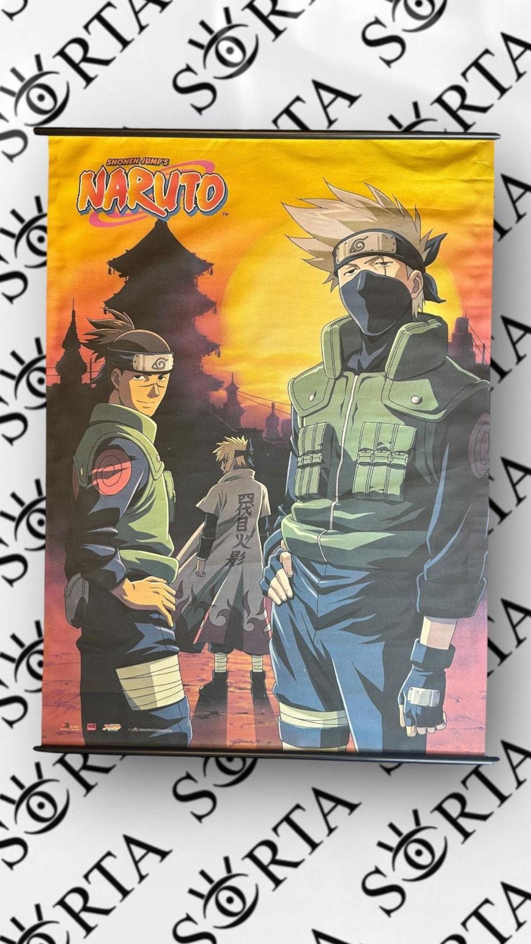 Vintage 2002 Anime Shonen Jump’s NARUTO Fabric Wall Scroll Hanging ...