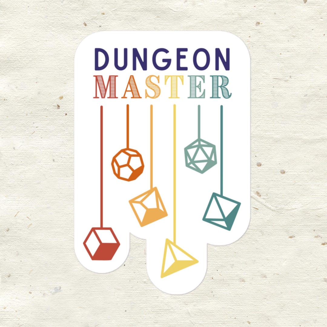Dungeon Master Dice Sticker | Colorful Dnd Fan Gift - Etsy