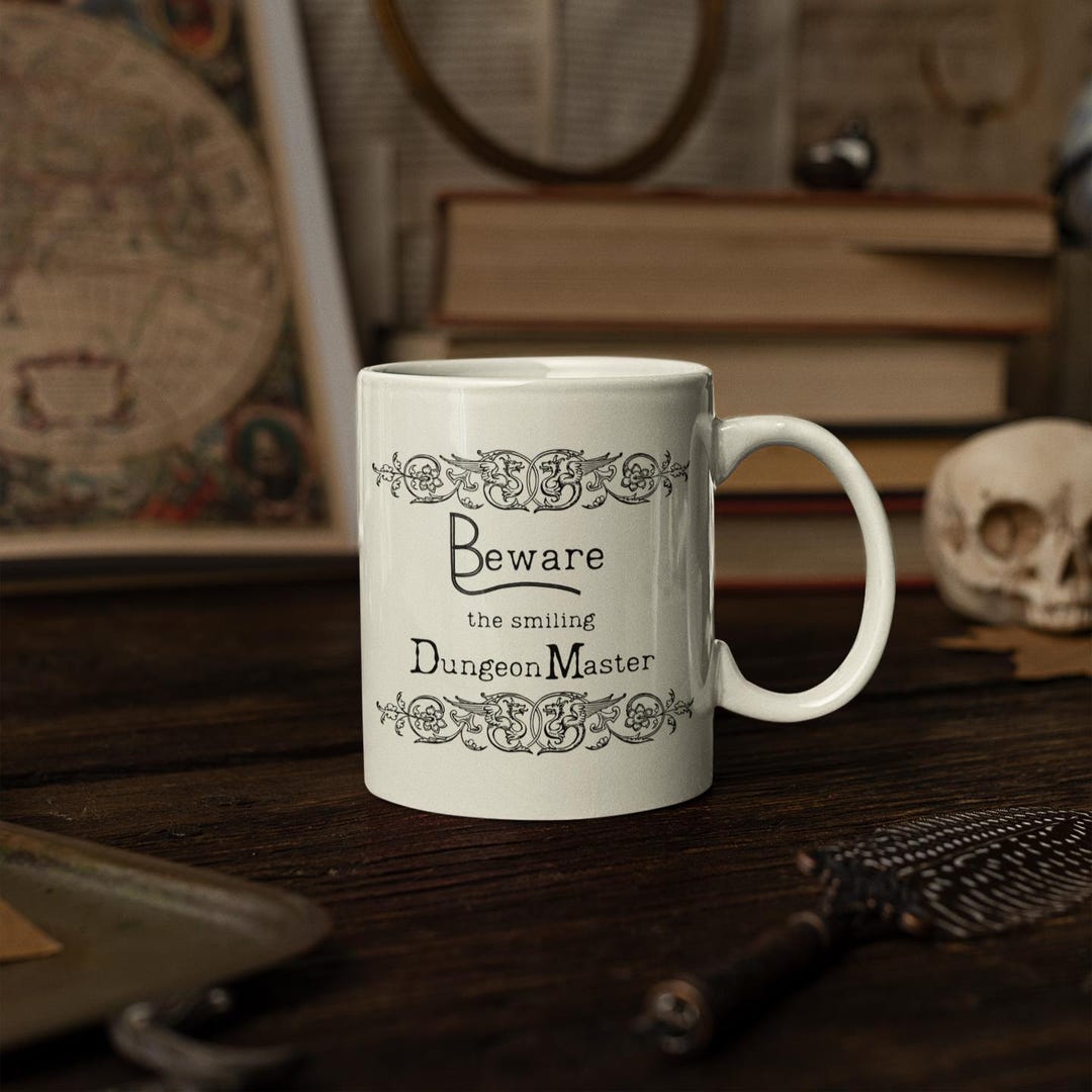 Beware the Smiling Dungeon Master Mug | Dnd-inspired Coffee Cup for ...