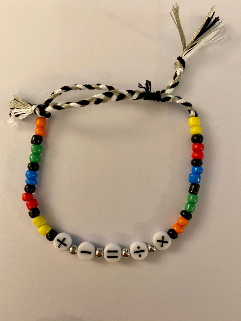 Ed Sheeran Mathematics, Math Symbol Bracelet. Adjustable and ...