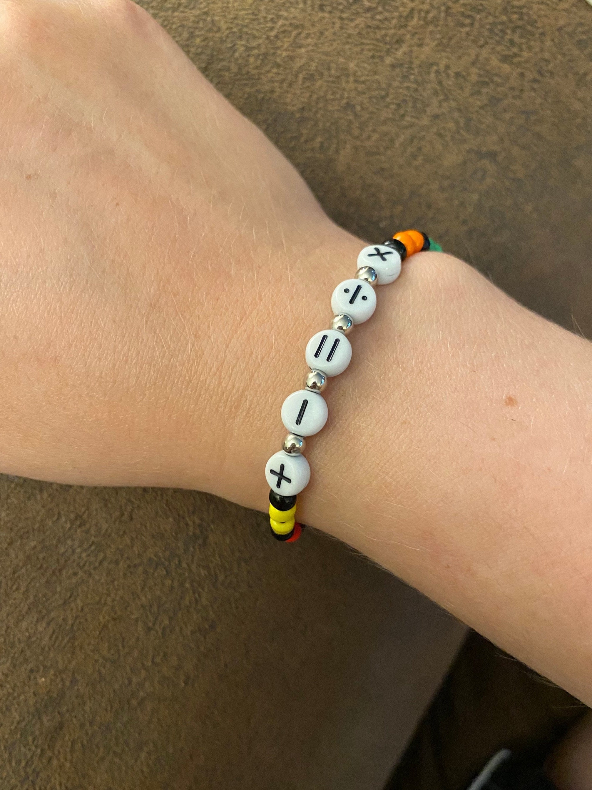 Ed Sheeran Mathematics, Math Symbol Bracelet. Adjustable and ...