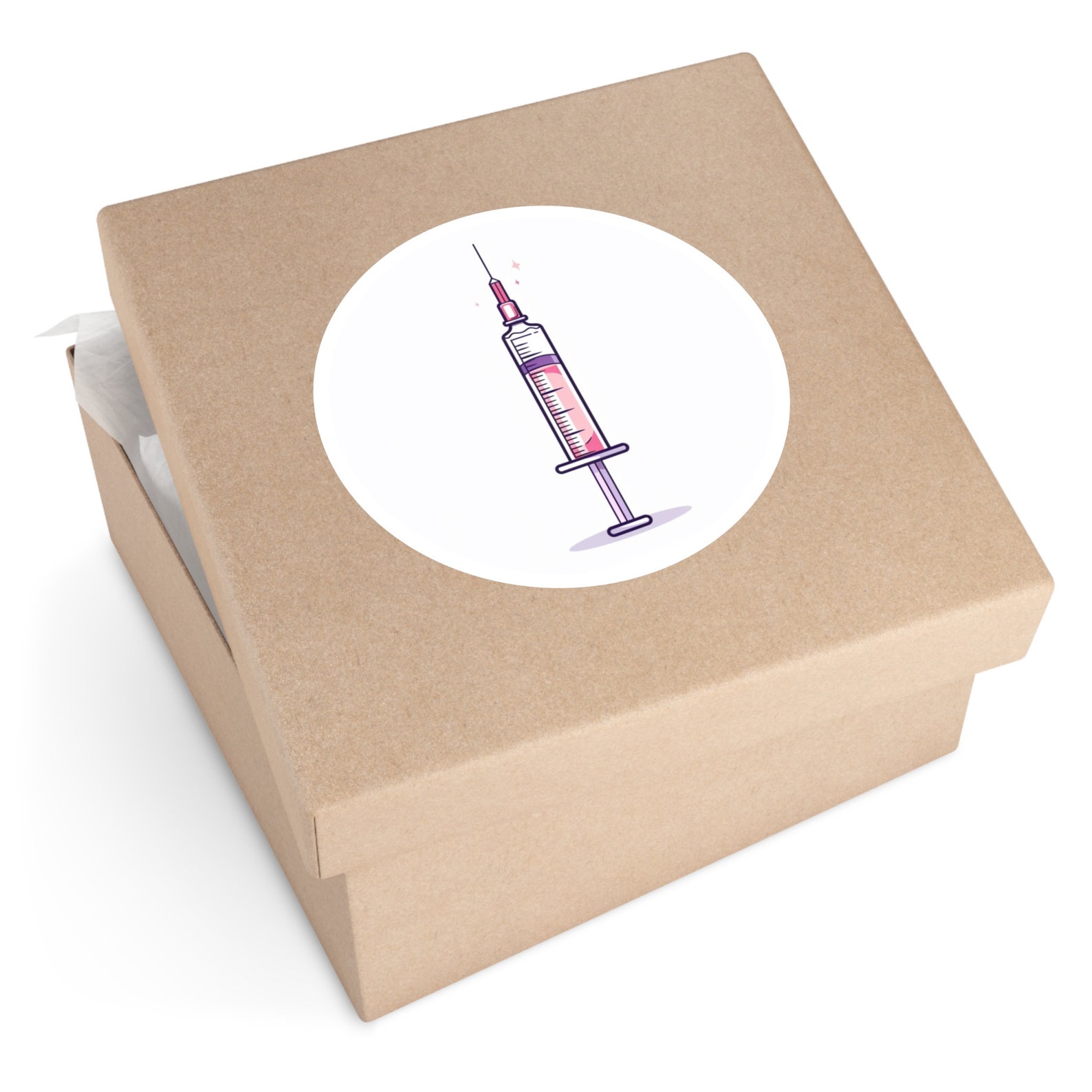 Pink Syringe Sticker - Etsy