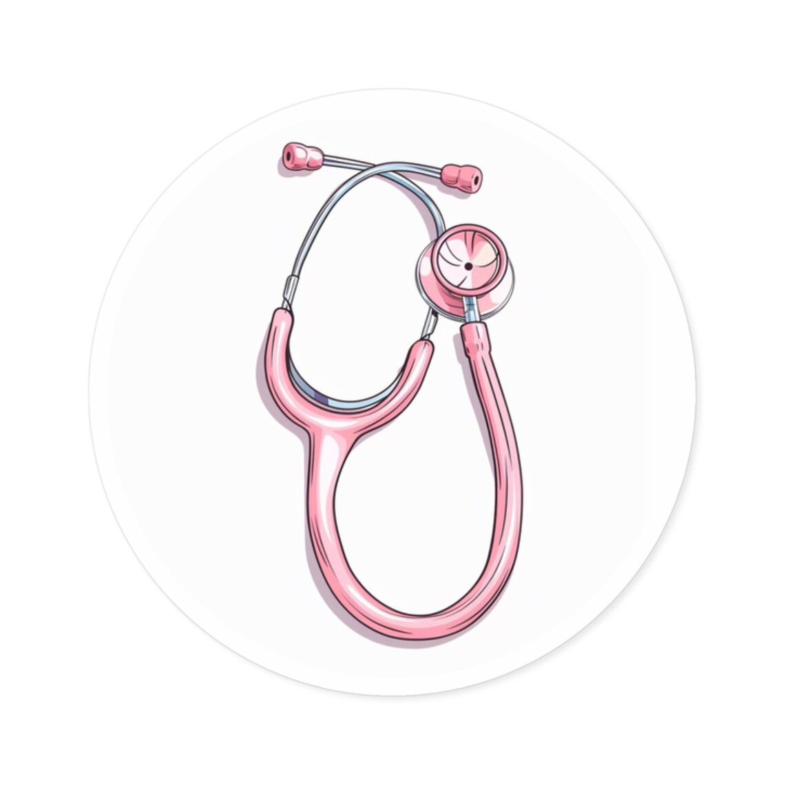 Pink Stethoscope Sticker - Etsy