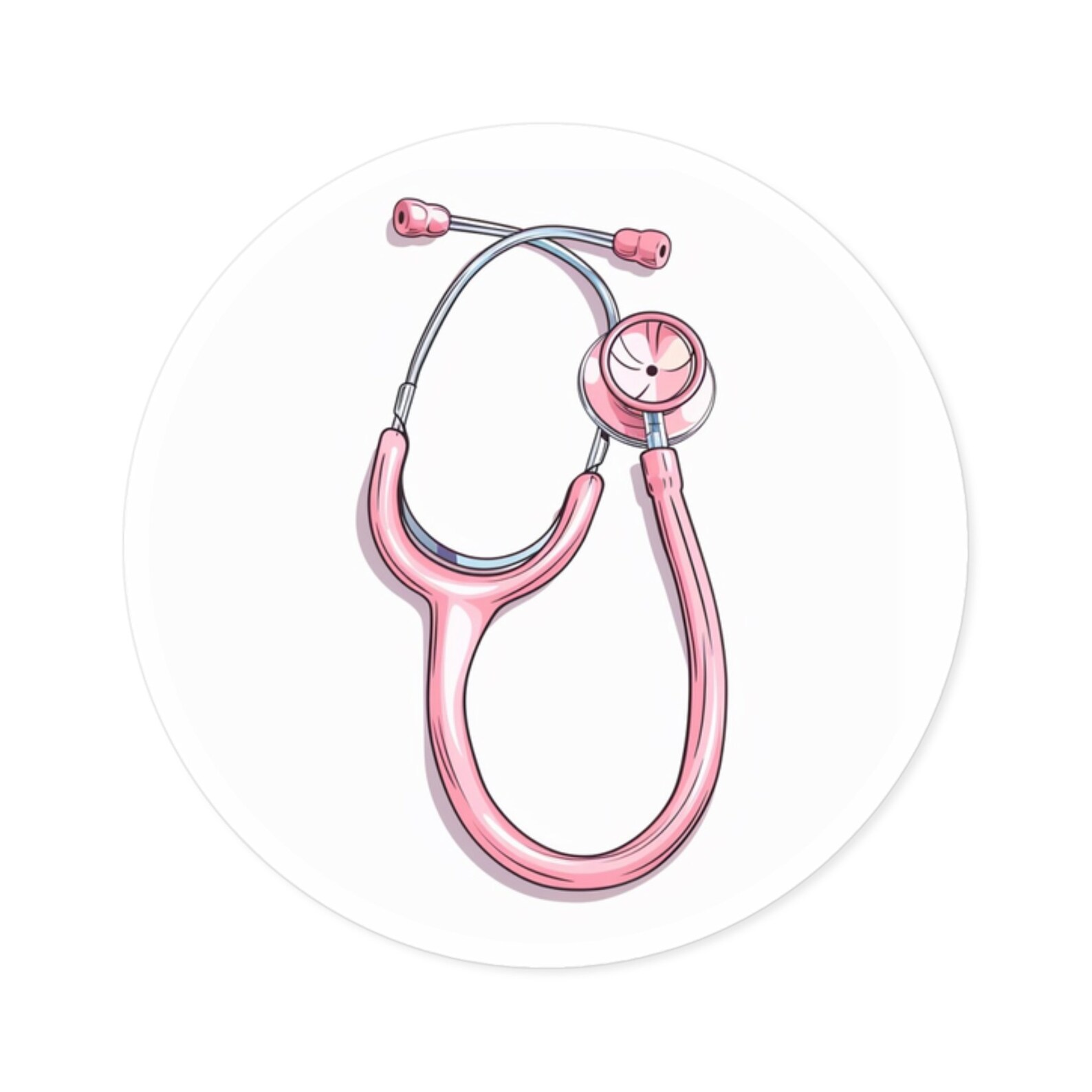 Pink Stethoscope Sticker - Etsy