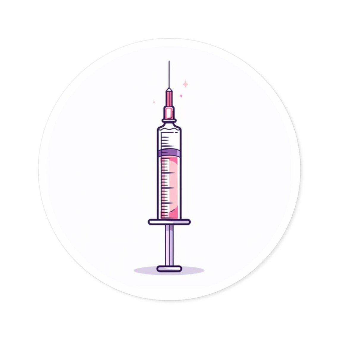 Pink Syringe Sticker - Etsy