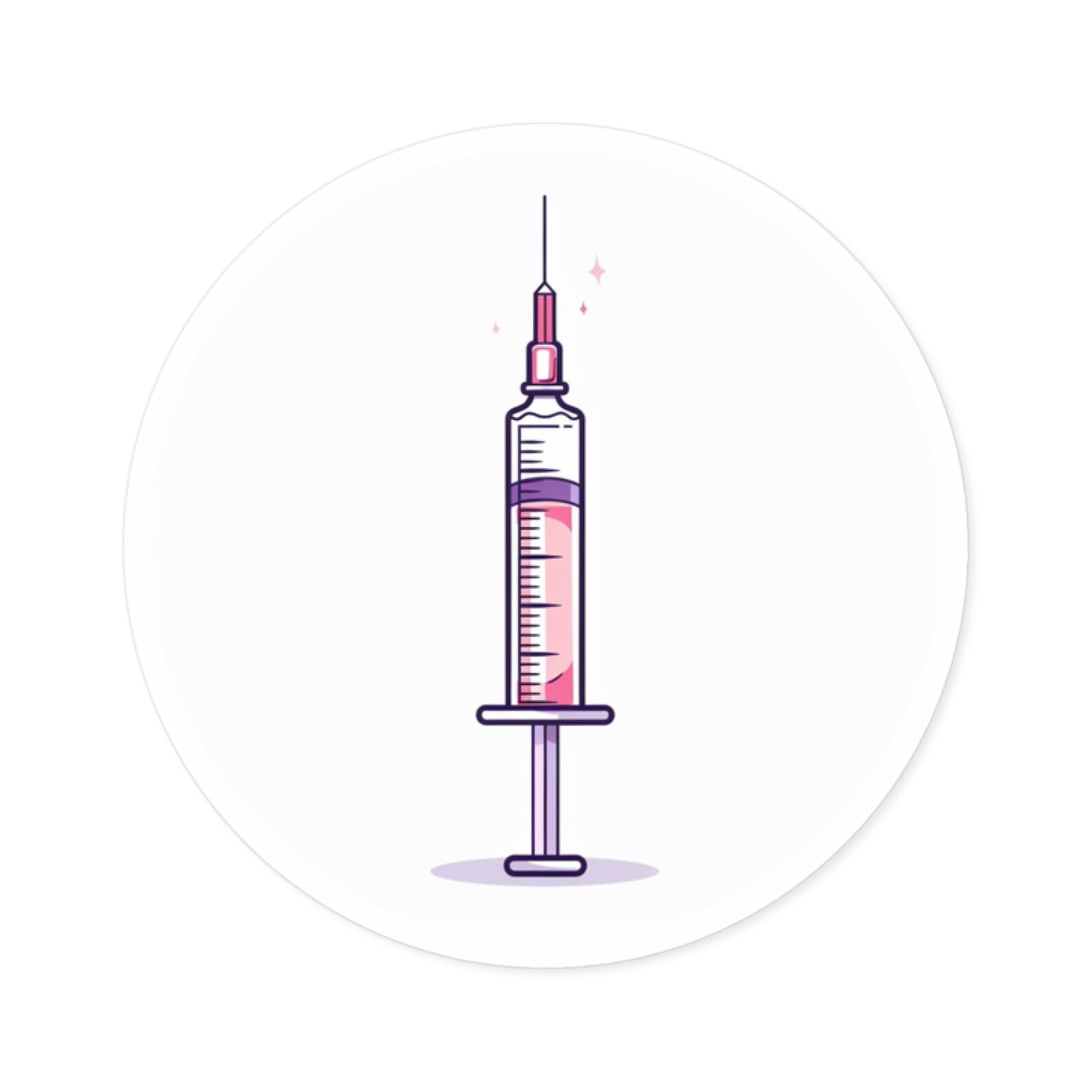 Pink Syringe Sticker - Etsy