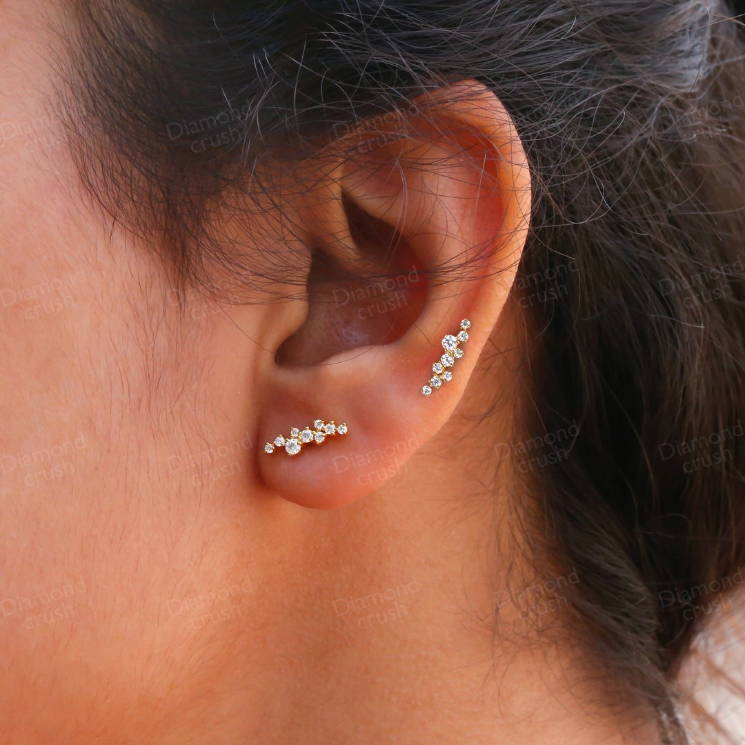 Single (half Pair) Helix Piercing Cartilage Earring Crawler Earrings ...