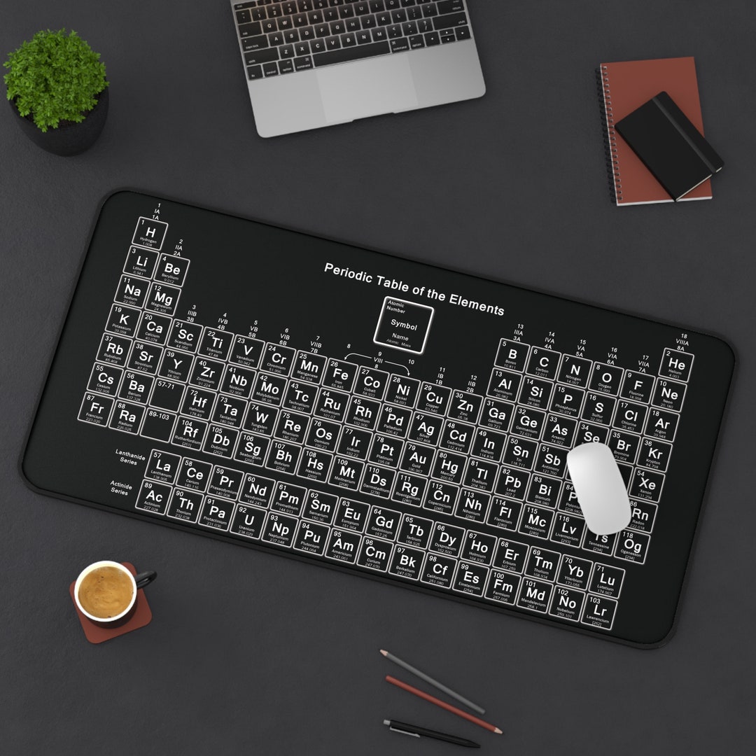 Periodic Table Desk Mat Mouse Pad - Etsy
