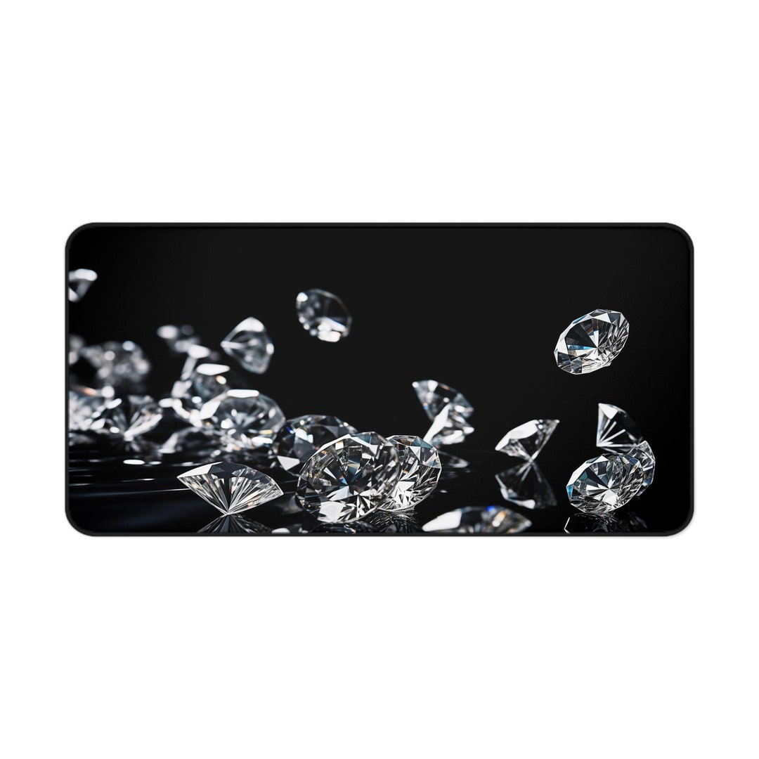 Diamond Elegance: Luxe Desk Mat for Jewelry Displays and Workstations ...