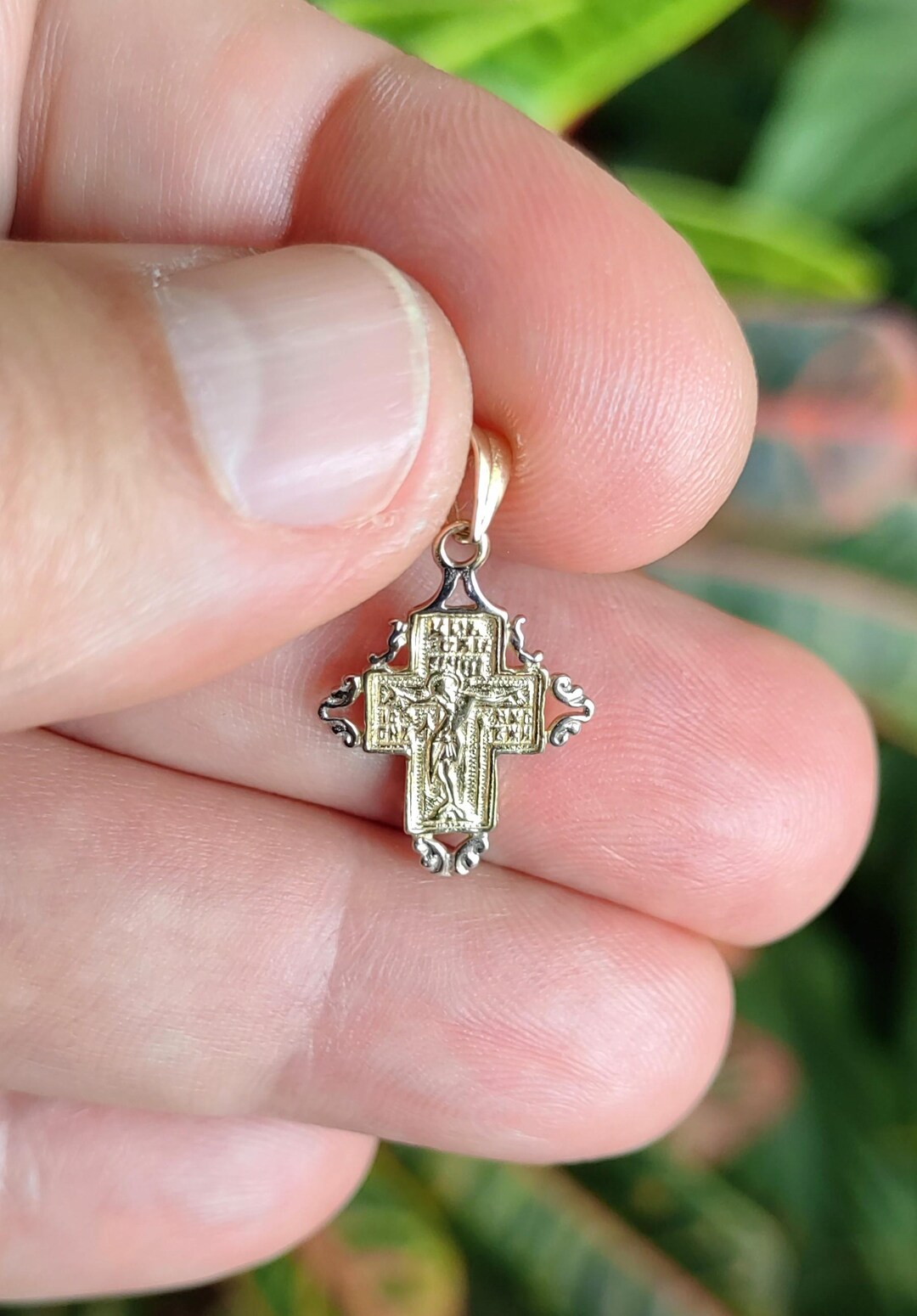 14K Real Solid Gold, Gold Orthodox Cross, 14K Gold Cross, Orthodox ...