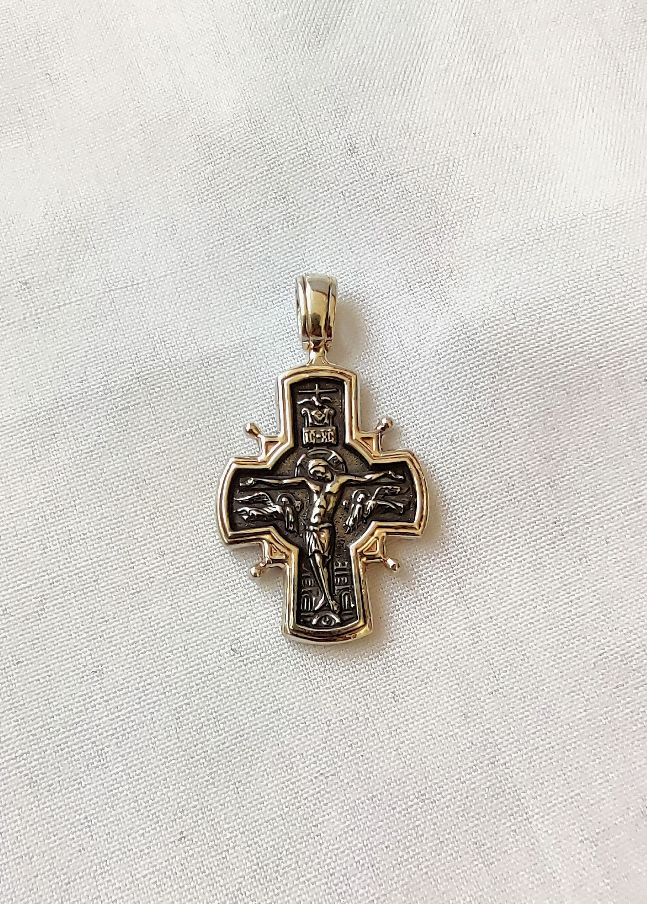 Silver Cross, Orthodox Cross, 925 Real Solid Silver, Cross Necklace ...