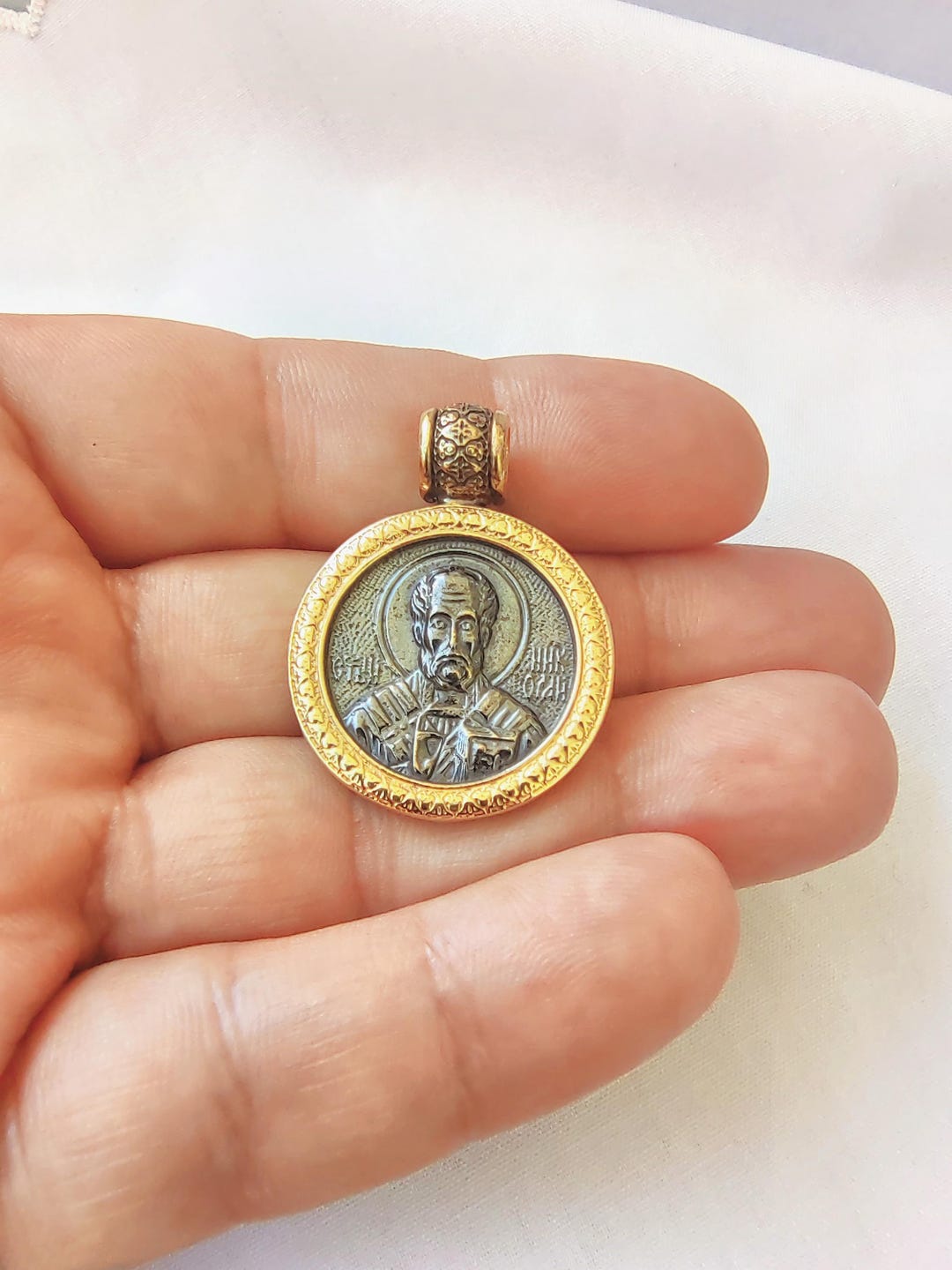 Saint Nicholas Necklace, Saint Nicholas Medallion, Protector of Sailors ...