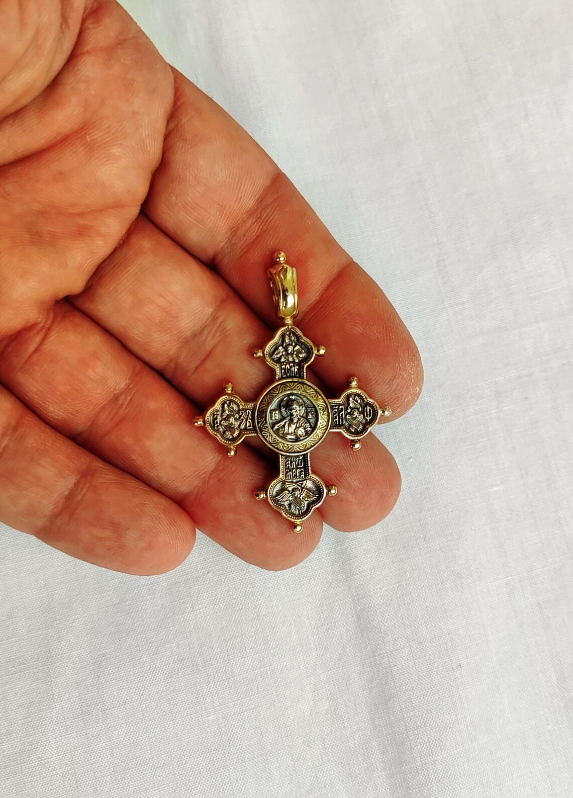 Eastern Orthodox Christian Cross, Silver Cross Necklace, Orthodox Cross ...