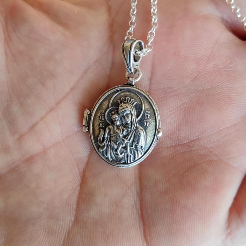 Virgin Mary Locket - Etsy