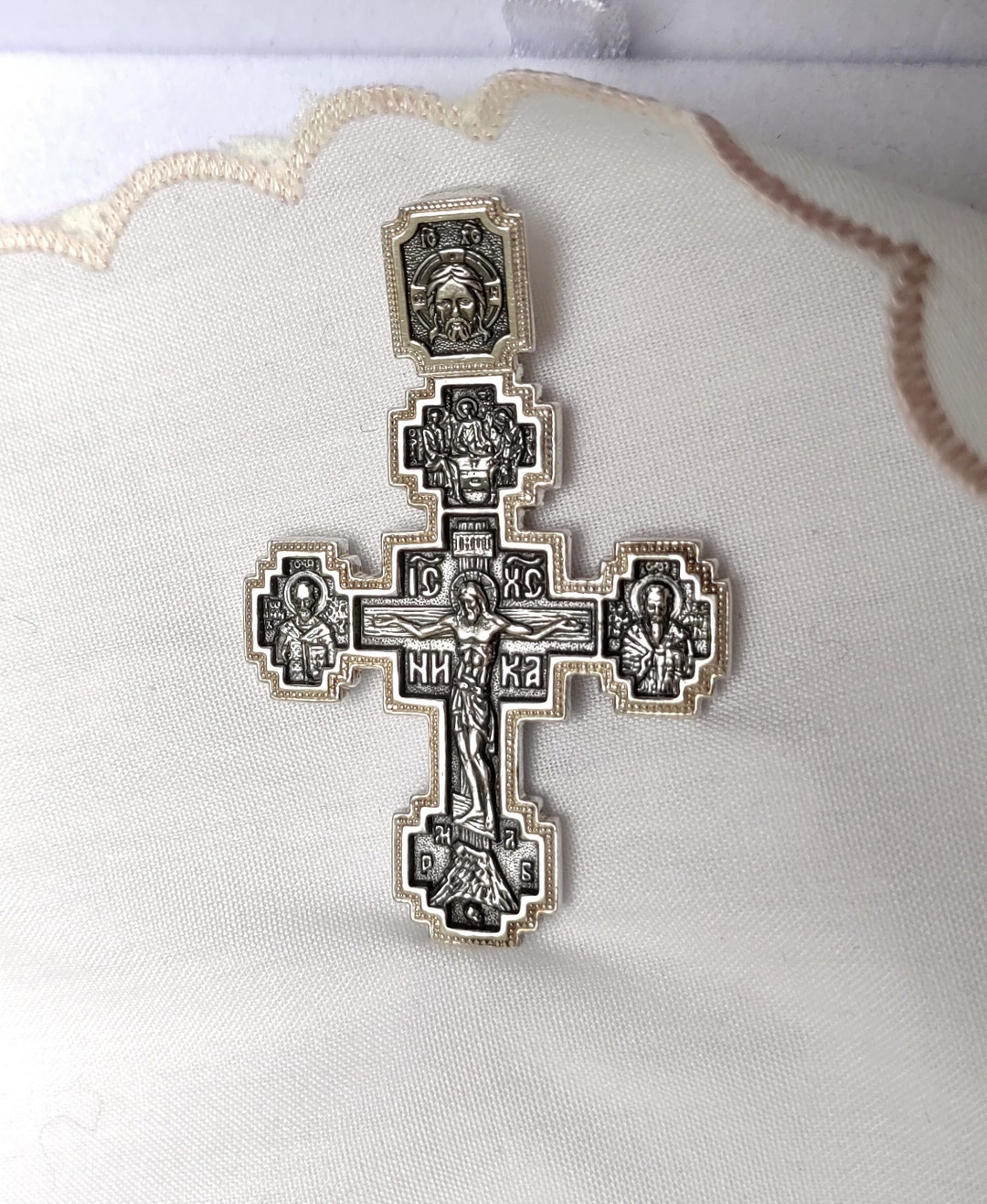 Large Orthodox Cross, 925 Real Solid Silver, Silver Orthodox Cross ...