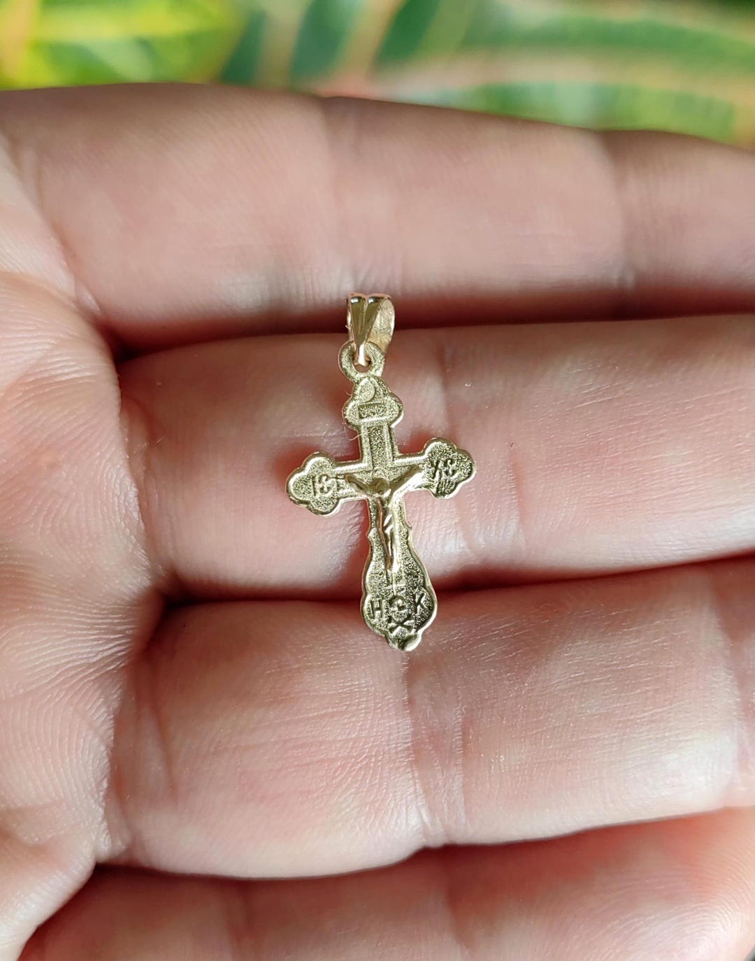 Gold Cross, 14K Solid Gold Cross, Small Gold Cross, Orthodox Cross ...