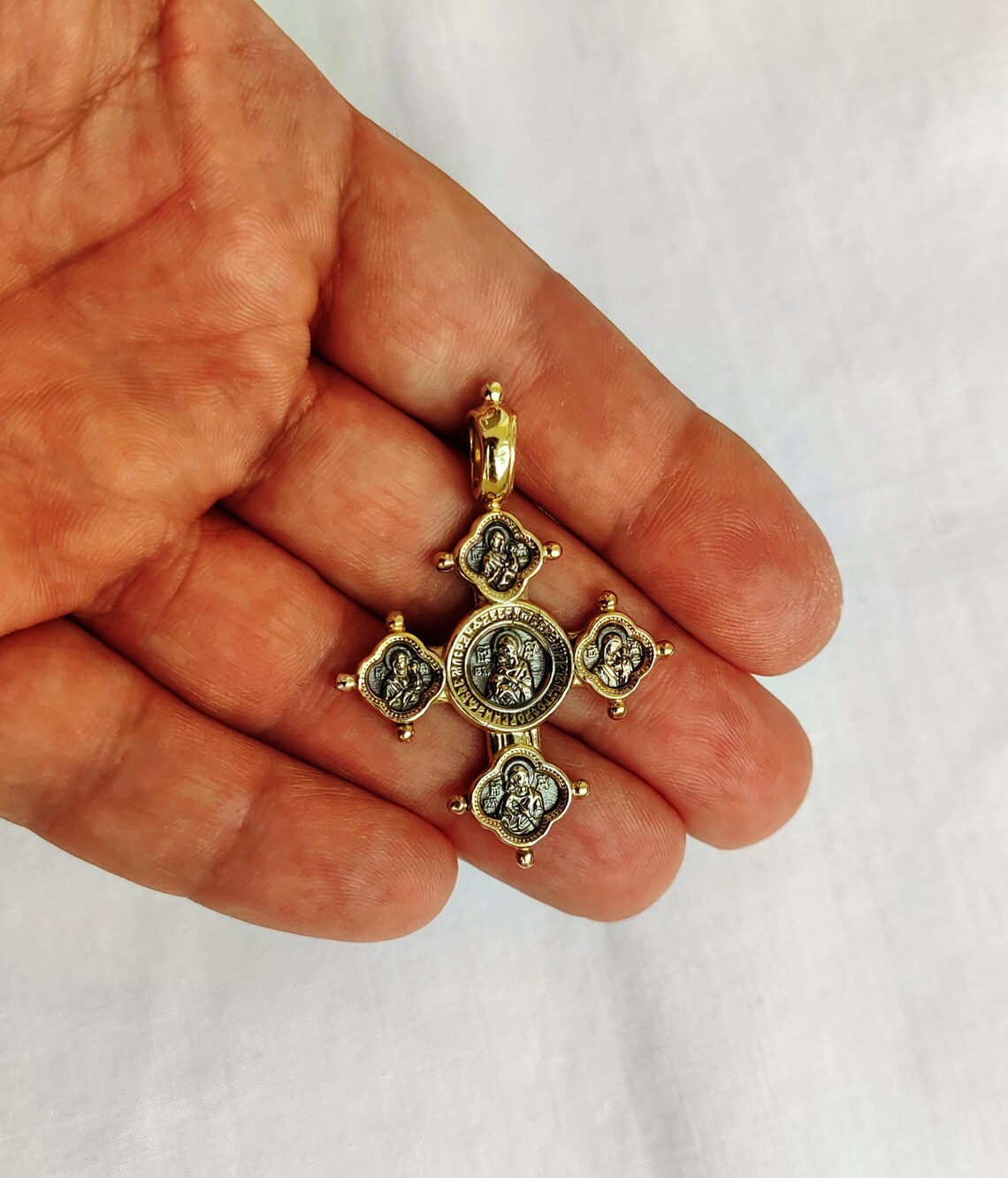 Eastern Orthodox Christian Cross, Silver Cross Necklace, Orthodox Cross ...