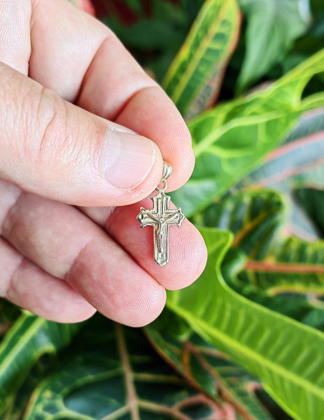 Customized Cross Necklace, 14K Gold Cross Crucifix, Gold Cross Necklace ...