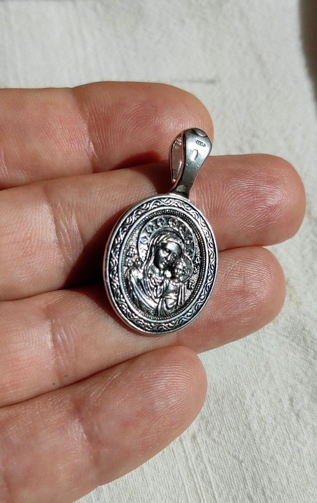 Virgin Mary Necklace, Jesus Necklace, Jesus Locket, Silver Locket, Gold ...