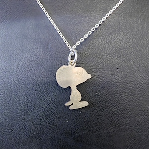 Snoopy Necklace, Silver Necklace, Snoopy Pendant, Beagle Dog Pet ...
