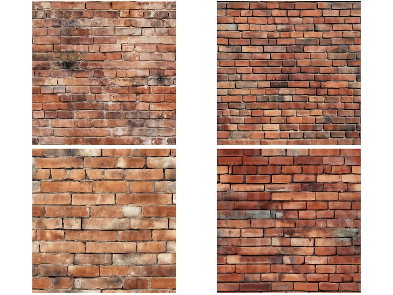 24 Brick Wall Digital Paper Texture Pack Seamless Different Patterns ...