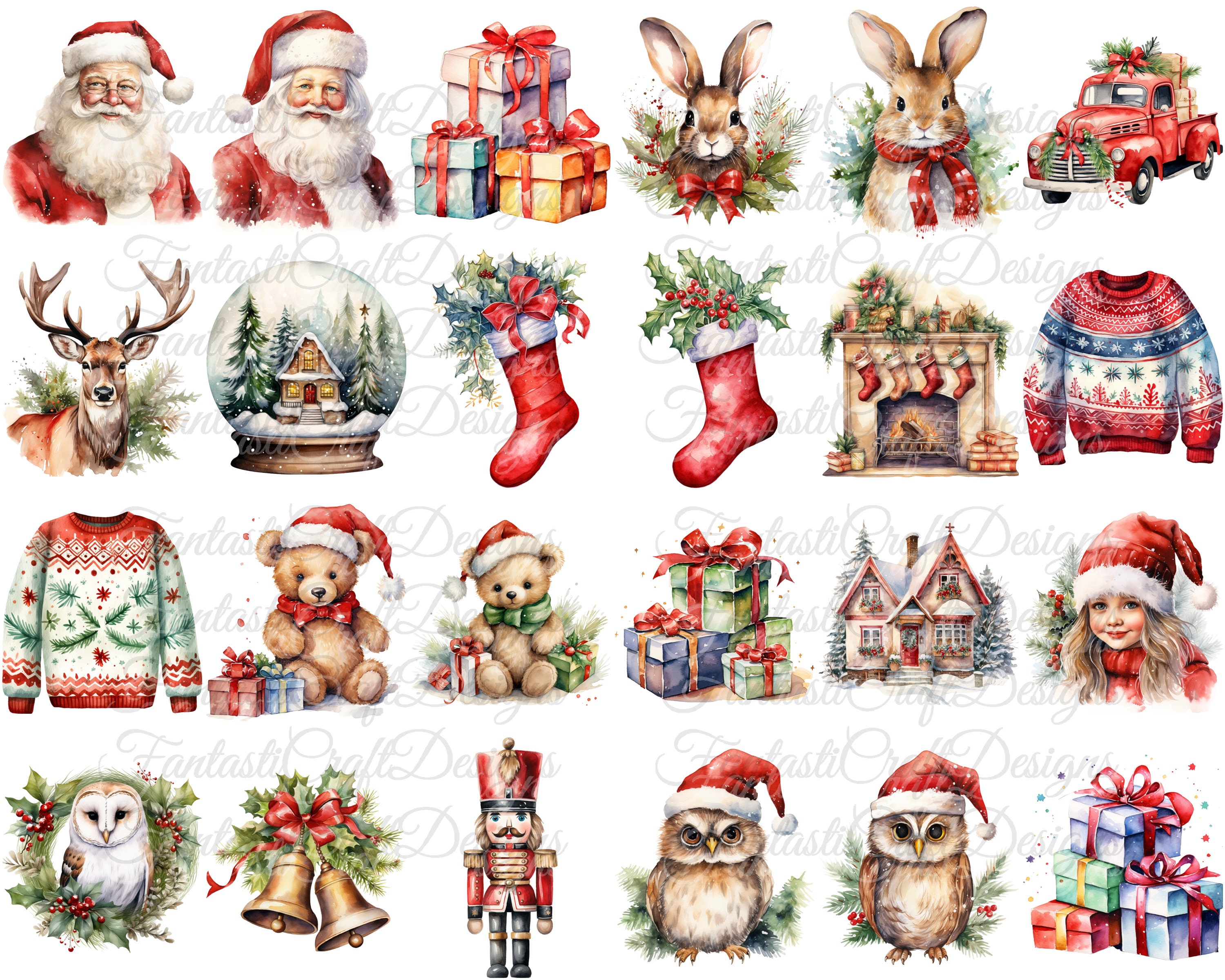 380 Christmas & Winter Clipart Bundle PNG Digital Download - Etsy