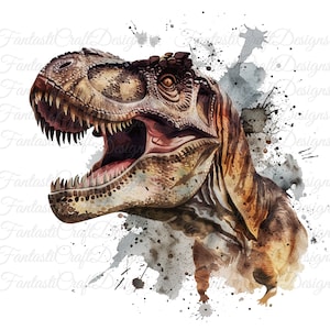 22 T-rex Dinosaur Watercolor Clipart Tyrannosaurus Rex Trex T Rex Pack ...