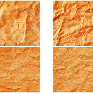 Orange Wrinkled Paper Digital Paper Texture 20 Pack Seamless Different ...