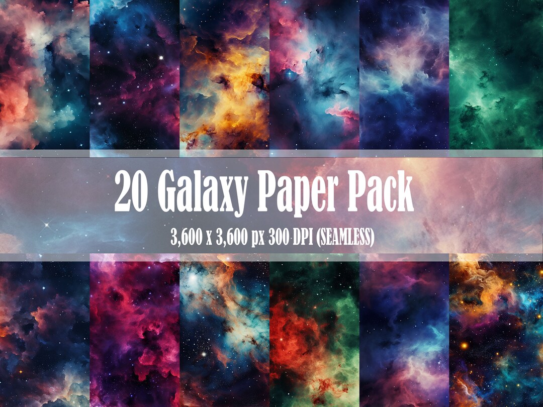 Nebula Galactic Space Wallpaper Digital Paper Galaxy Commercial Use ...