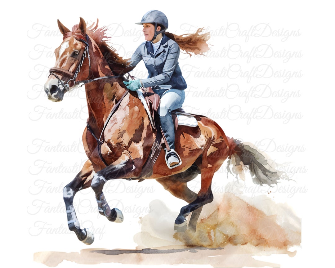 12 Horses Horse Galloping Pony Animal Watercolor Clipart Printable PNG ...