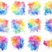 80 Rainbow Paint Splatter Splash Watercolor Clipart Splash Pack PNG ...