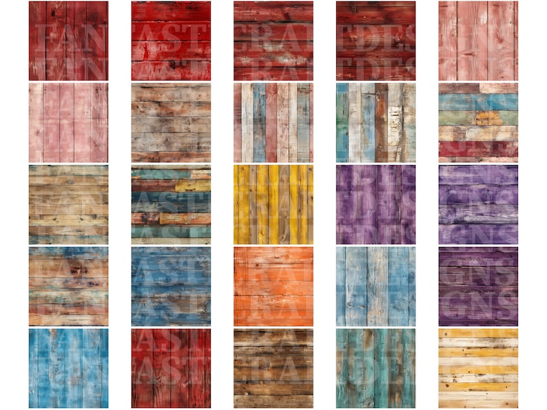 150+ Wood Planks Wood Grain Digital Paper Pack Seamless Patterns ...