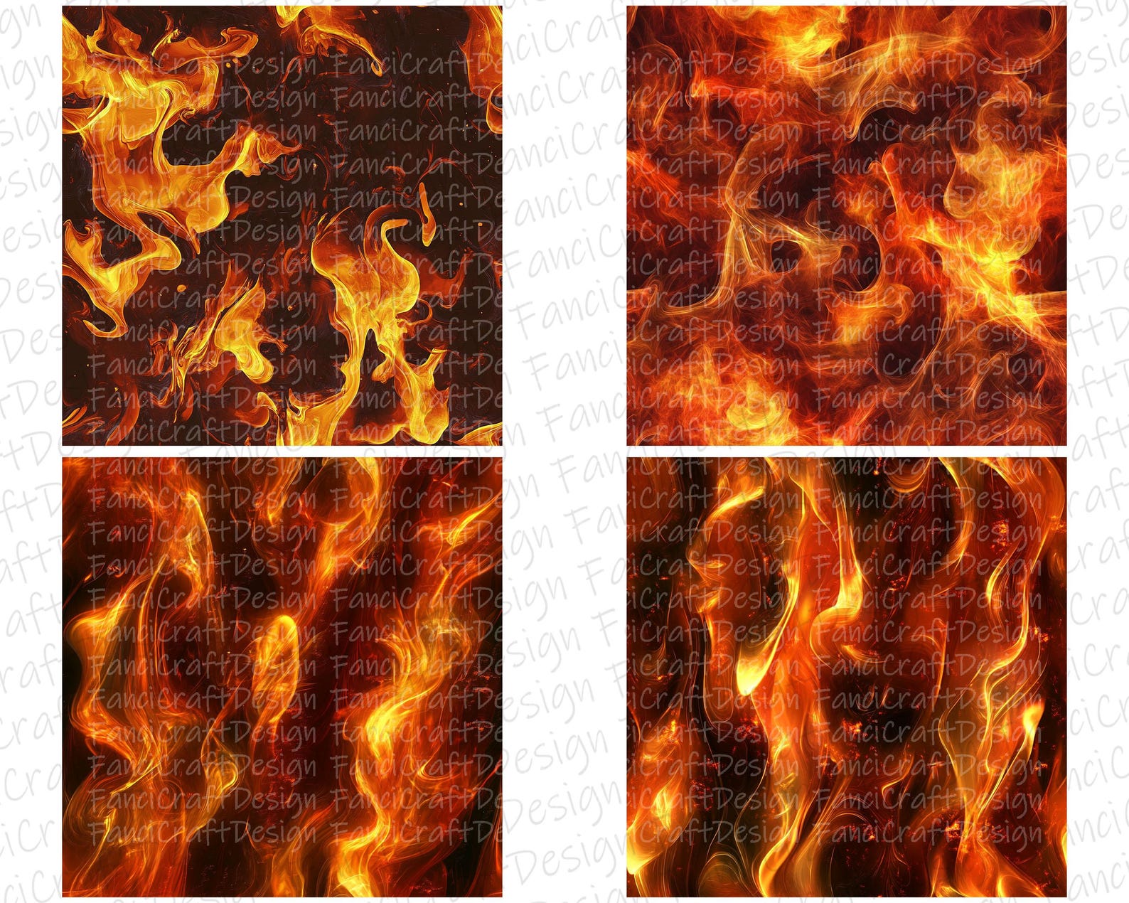 Fire Digital Paper Flames Texture 18 Flame Pack Patterns Background ...