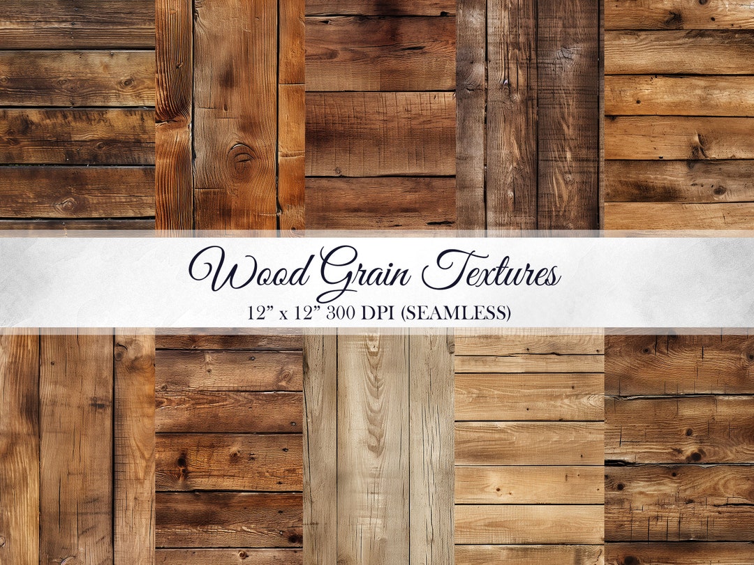 26 Wood Grain Planks Digital Paper Pack Seamless Patterns Backgrounds ...