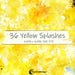 36 Yellow Paint Splatter Splashes Watercolor Clipart Splotches Pack PNG ...