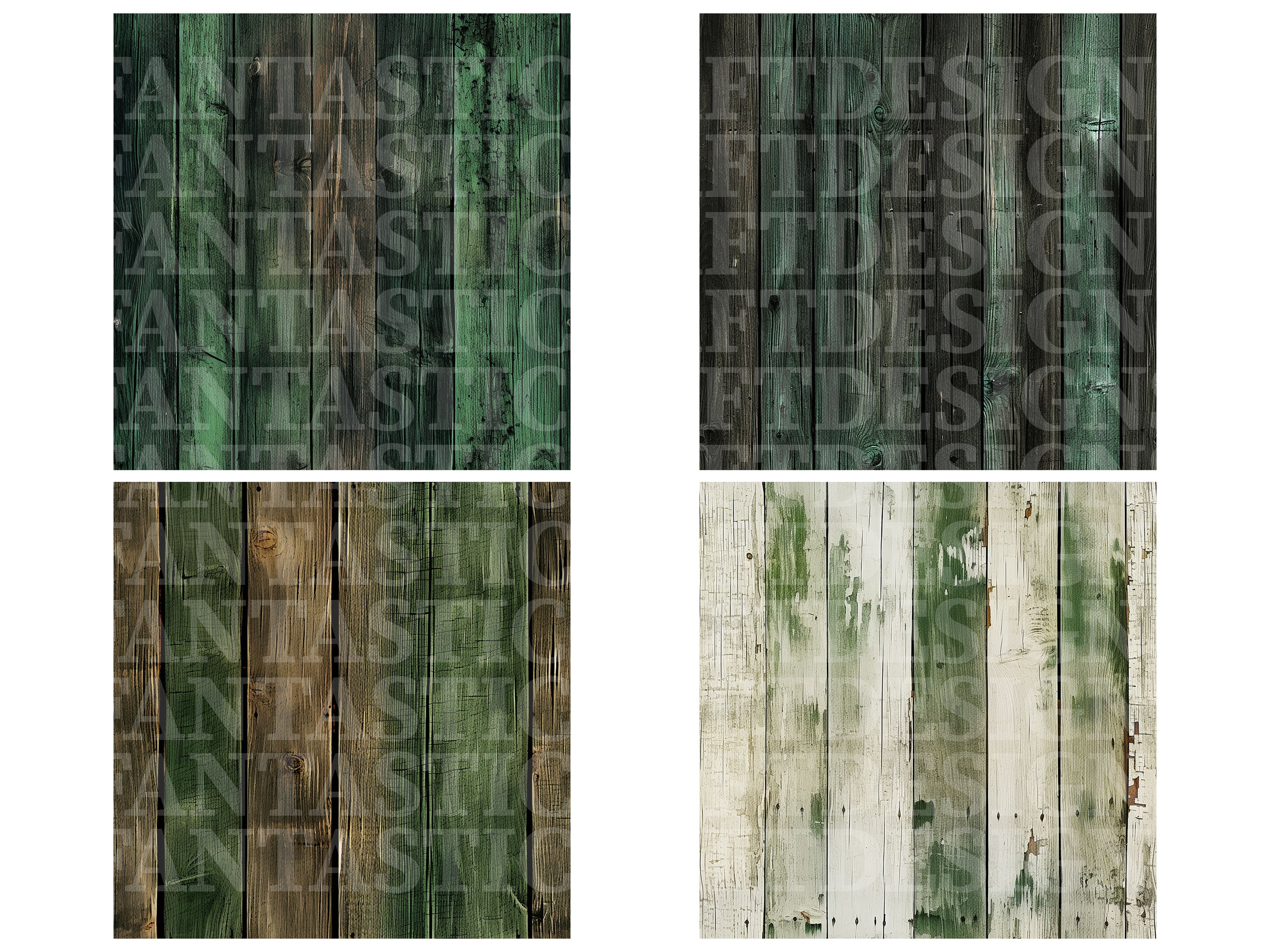 16 Green Wood Grain Digital Paper Pack Seamless Patterns - Etsy