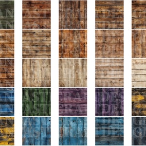 150+ Wood Planks Wood Grain Digital Paper Pack Seamless Patterns ...