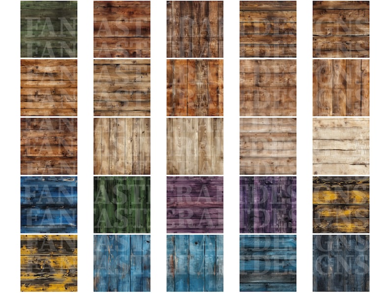 150+ Wood Planks Wood Grain Digital Paper Pack Seamless Patterns ...