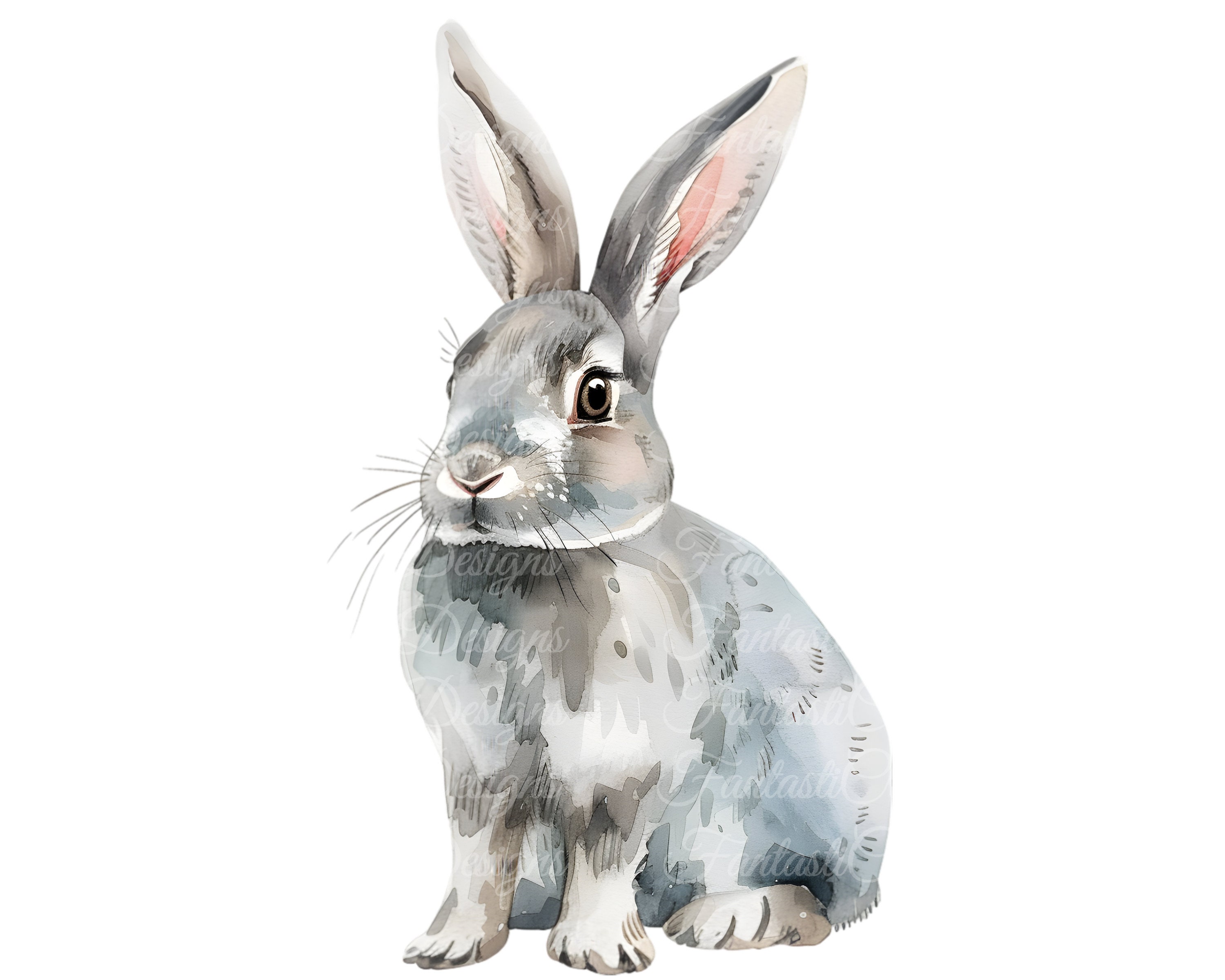 22 Cute Easter Bunny Animal Watercolor Clipart Vintage Rabbit Pack PNG ...